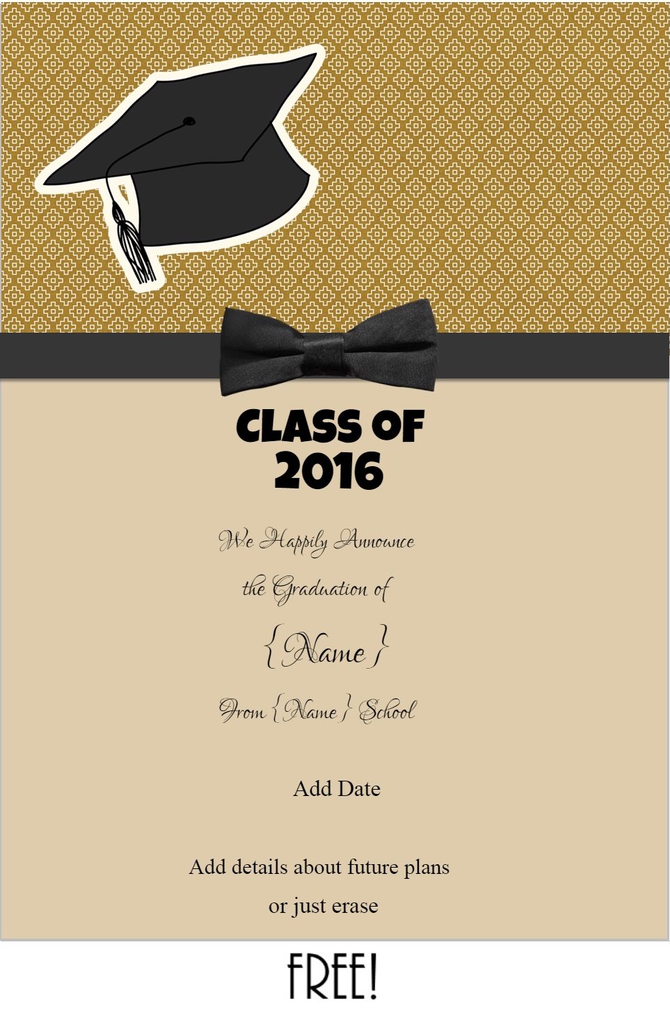 Free Graduation Announcment Templates