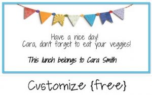 Free Lunch Box Notes for Kids - Personalize Online