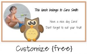 Free Lunch Box Notes for Kids - Personalize Online