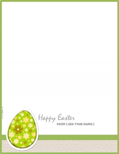 Free Custom Easter Stationery