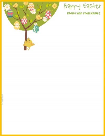 Free Custom Easter Stationery